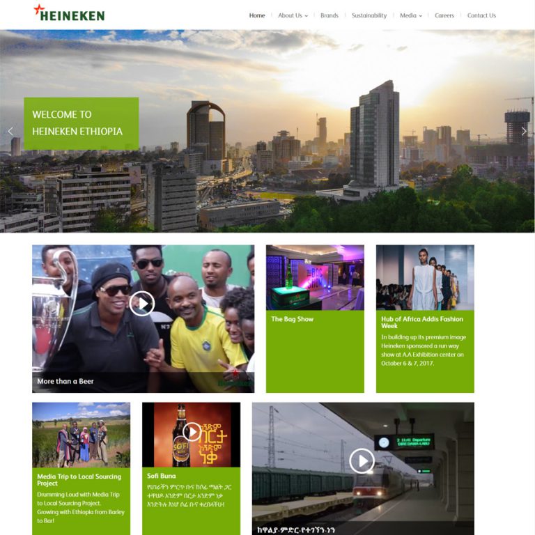 Heineken Ethiopia Website Design Project - Epion Computer Solutions Addis Ababa Ethiopia Web ...