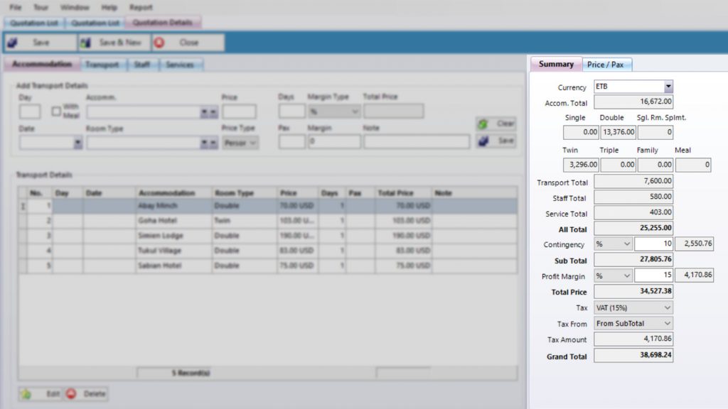 Tour package itinerary quotation software developer supplier company in ...